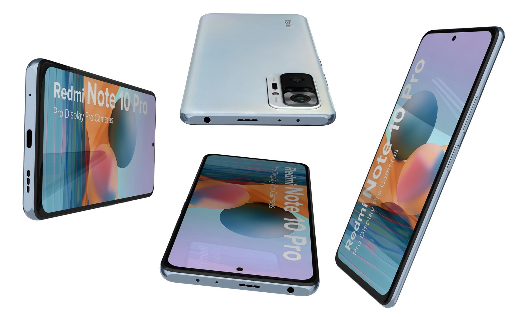 3D Xiaomi Redmi Note 10 Pro Glacial Blue - TurboSquid 1714272