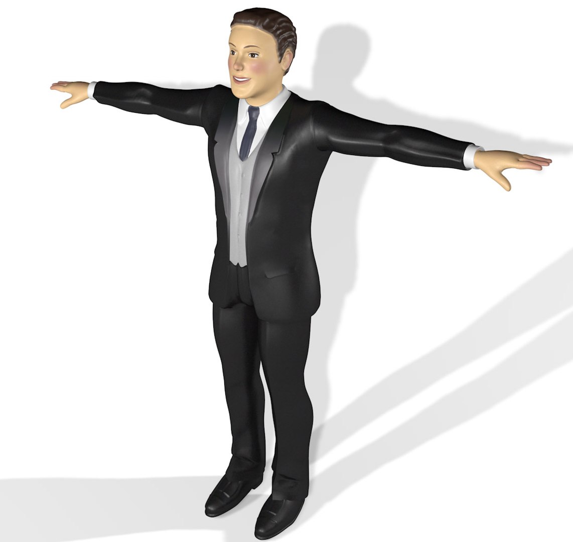 Bride groom cake topper 3D model - TurboSquid 1304470