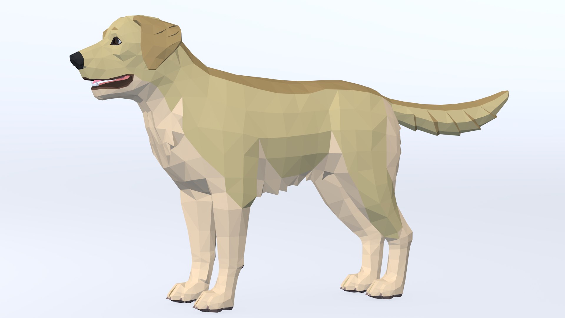 LowPoly Dog - Labrador 3D Model - TurboSquid 1898017