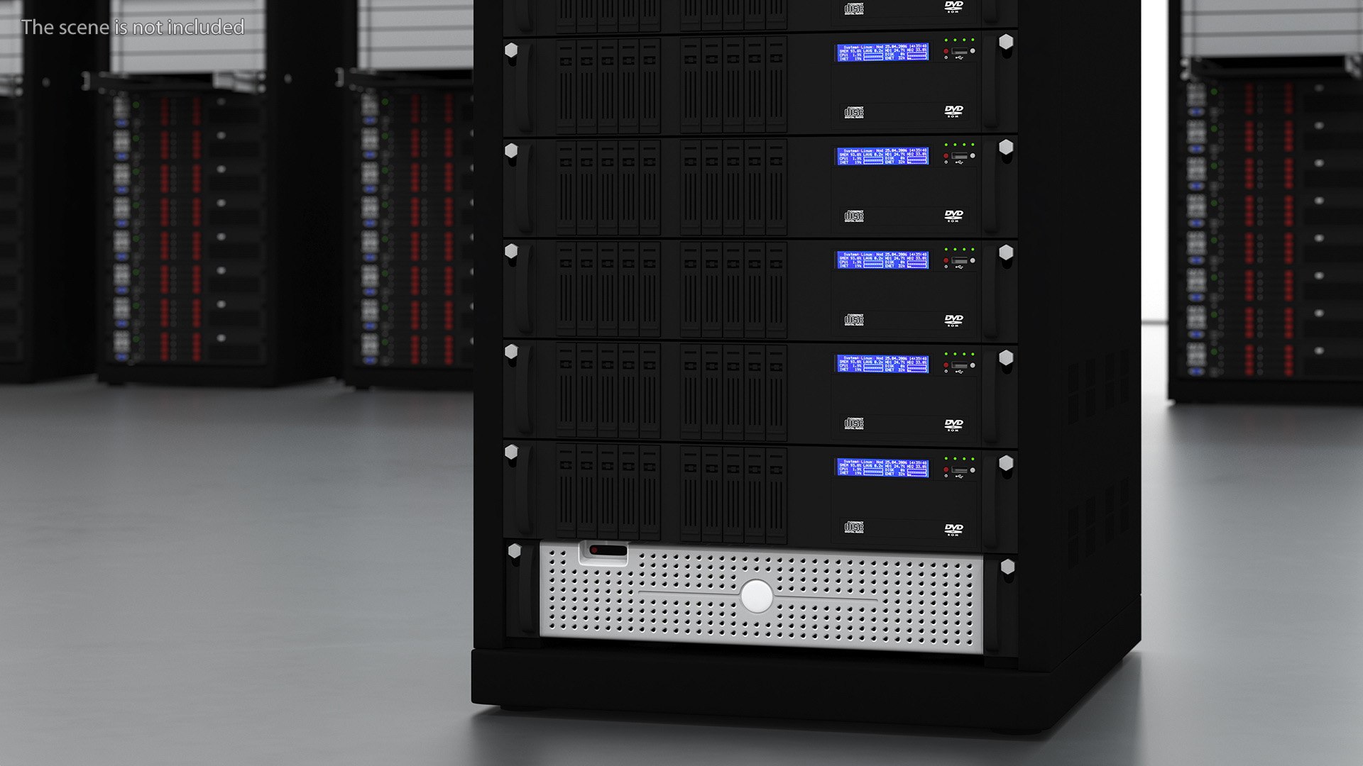 Server Rack Cabinet Filled With Server Units 3D Model - TurboSquid 2261114