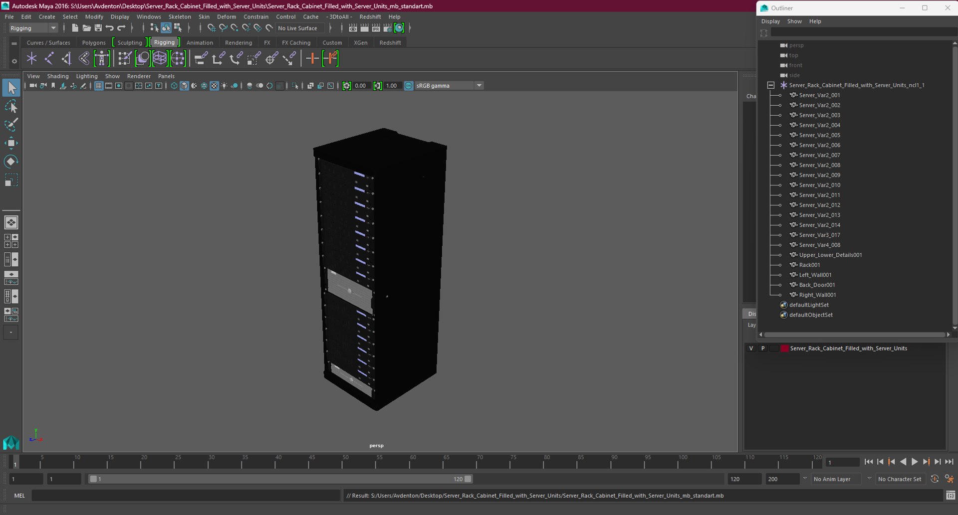Server Rack Cabinet Filled With Server Units 3D Model - TurboSquid 2261114