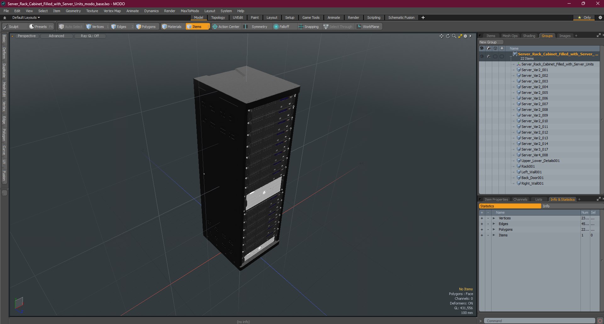 Server Rack Cabinet Filled With Server Units 3D Model - TurboSquid 2261114