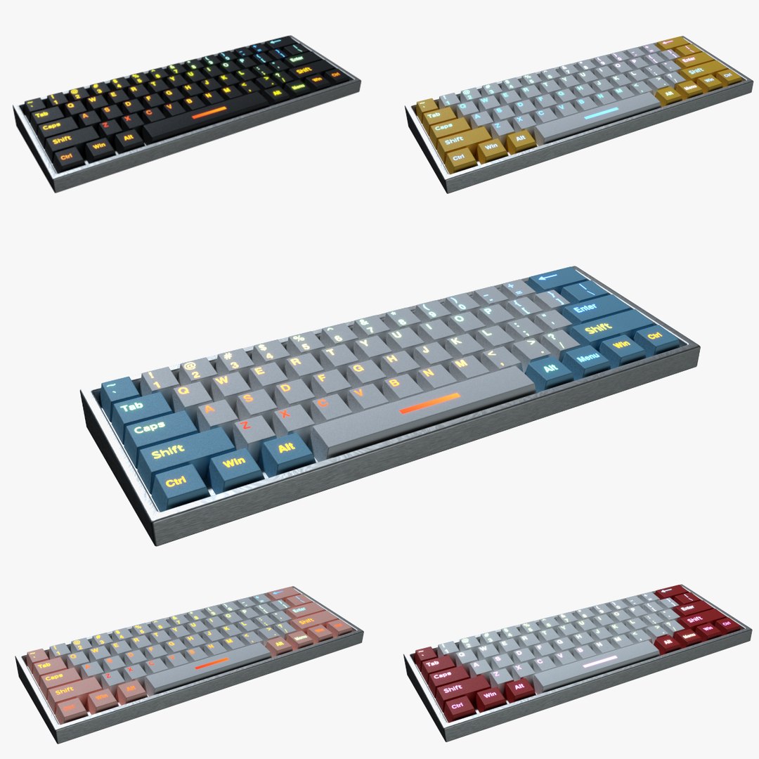 Pack Of Detailed Low Poly Gaming Keyboards 3D - TurboSquid 2048722