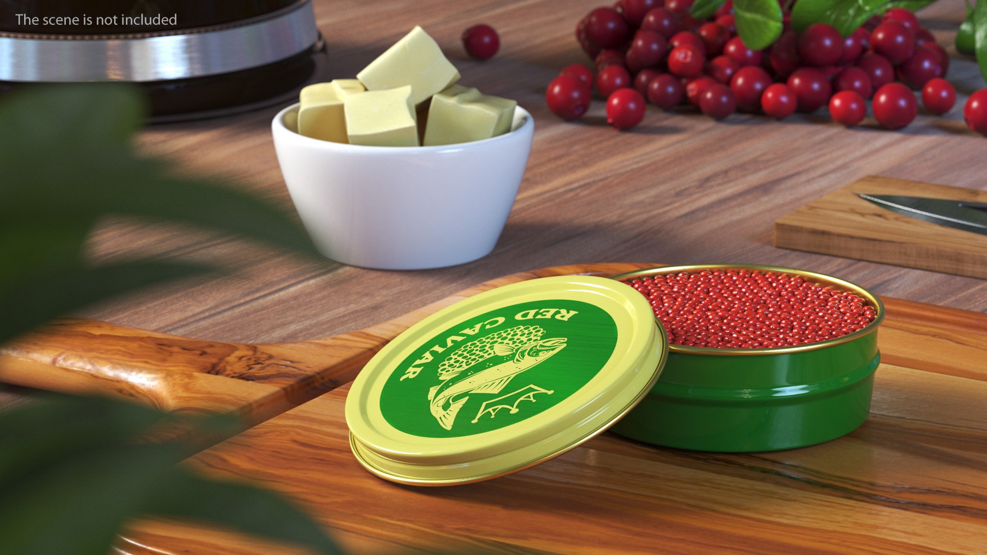 3D Salmon Red Caviar In Metal Can - TurboSquid 2378172