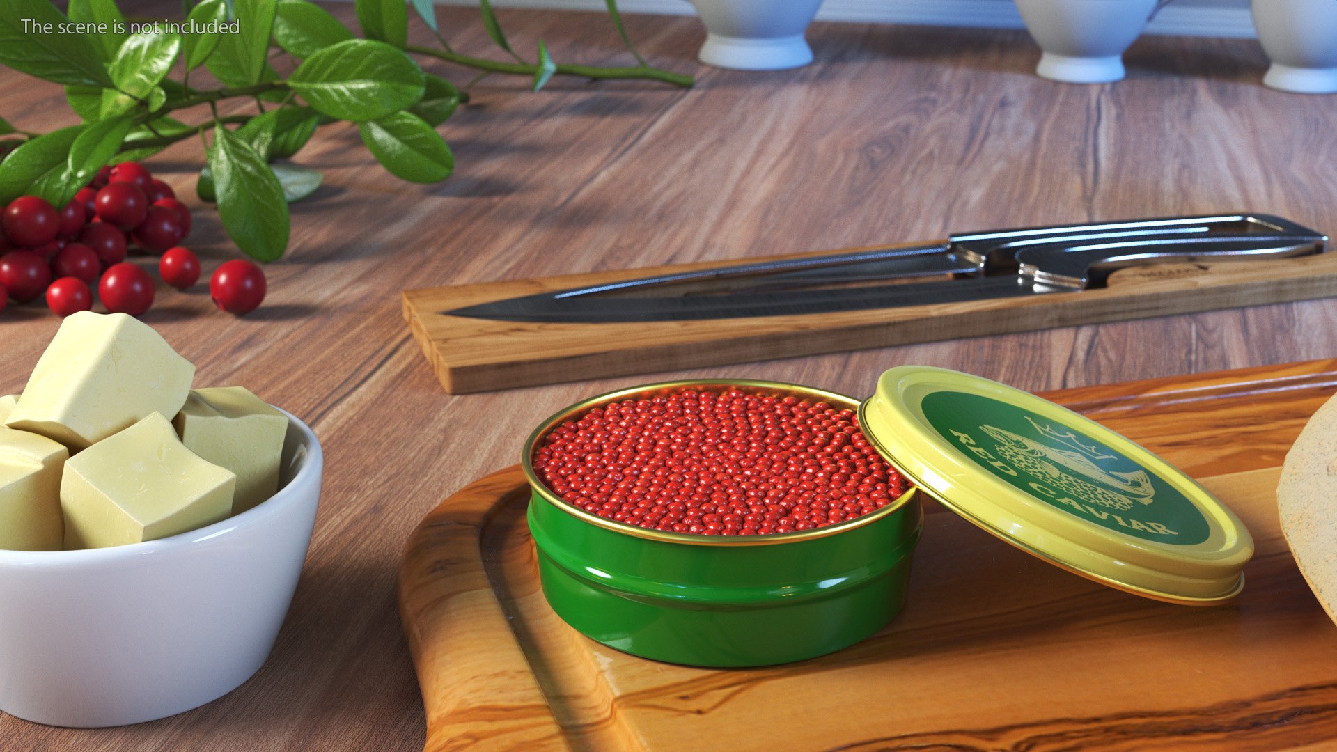 3D Salmon Red Caviar In Metal Can - TurboSquid 2378172