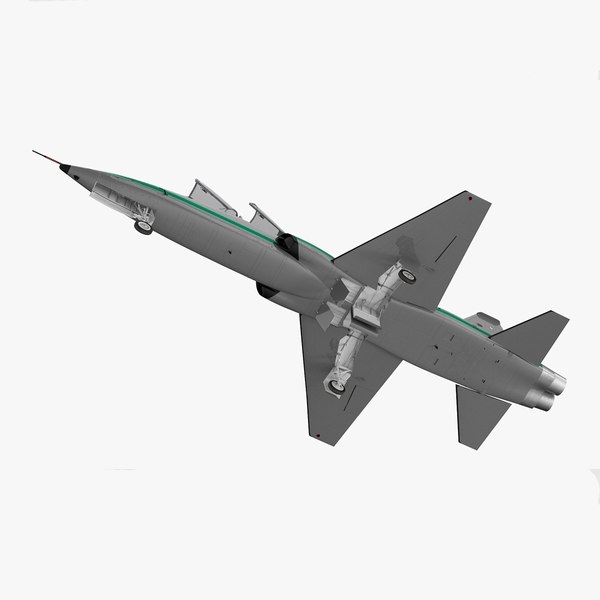 modelo 3d Entrenador Jet Supersónico de dos asientos con aparejo gris ...