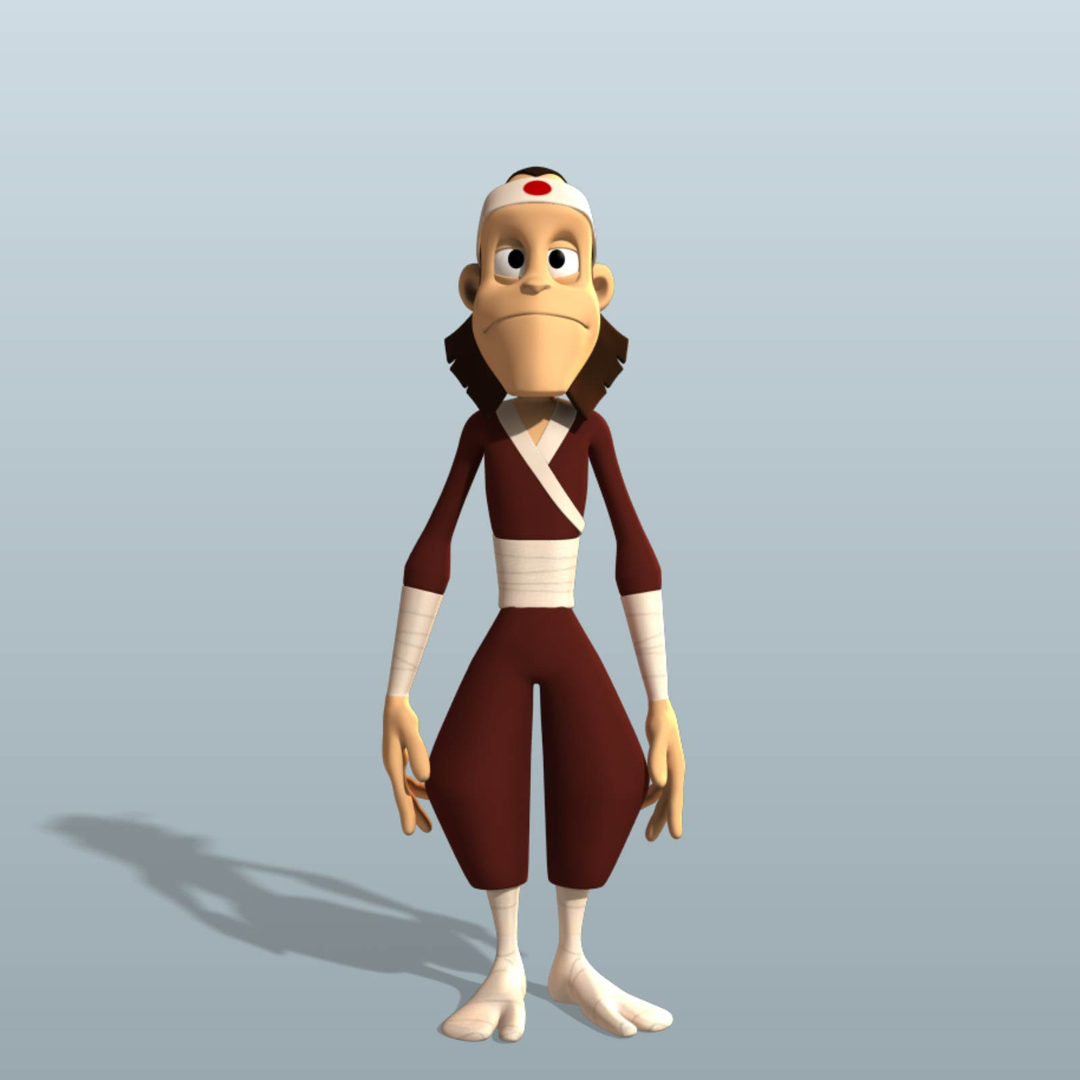3d Fully Rigged Monkey Monk