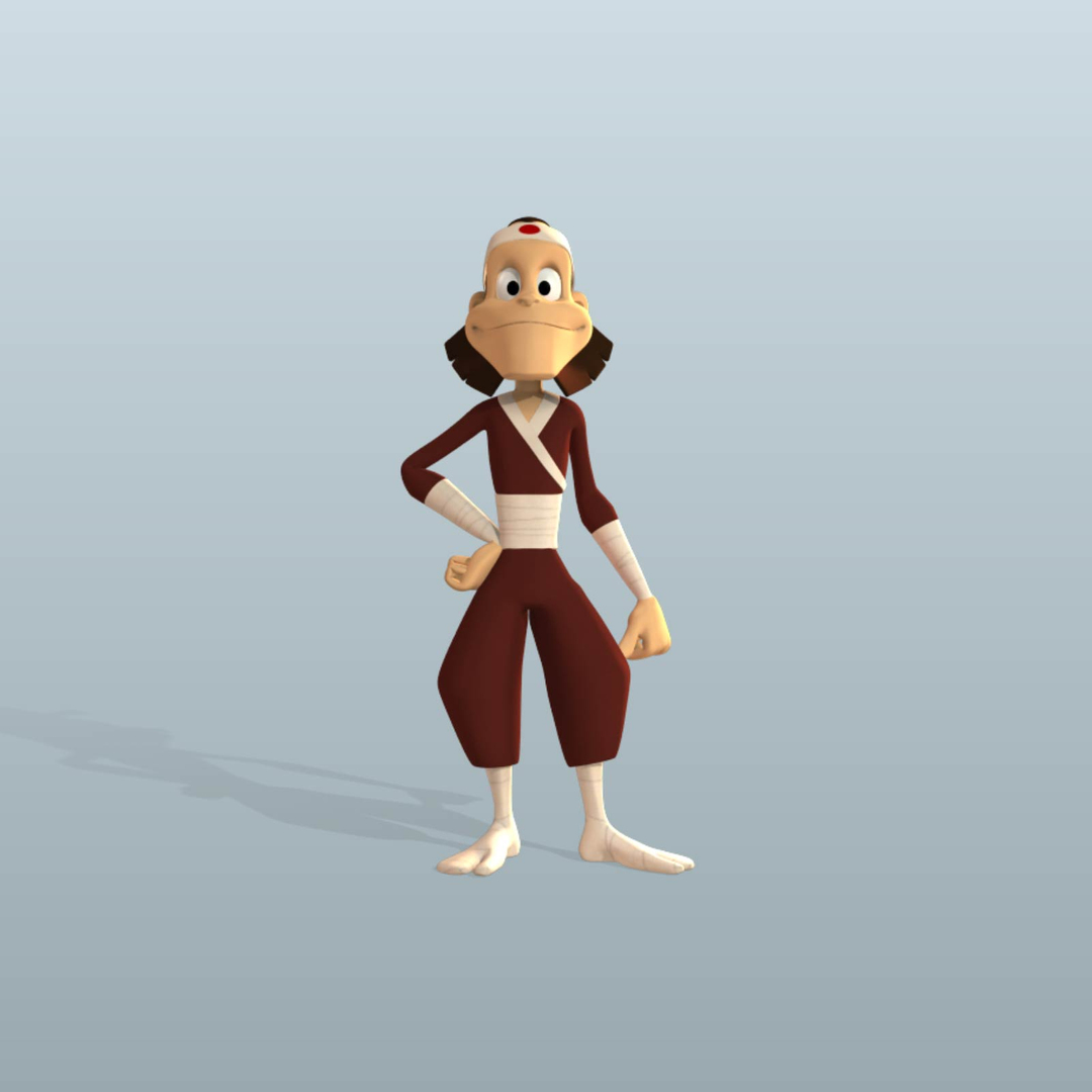 3d Fully Rigged Monkey Monk