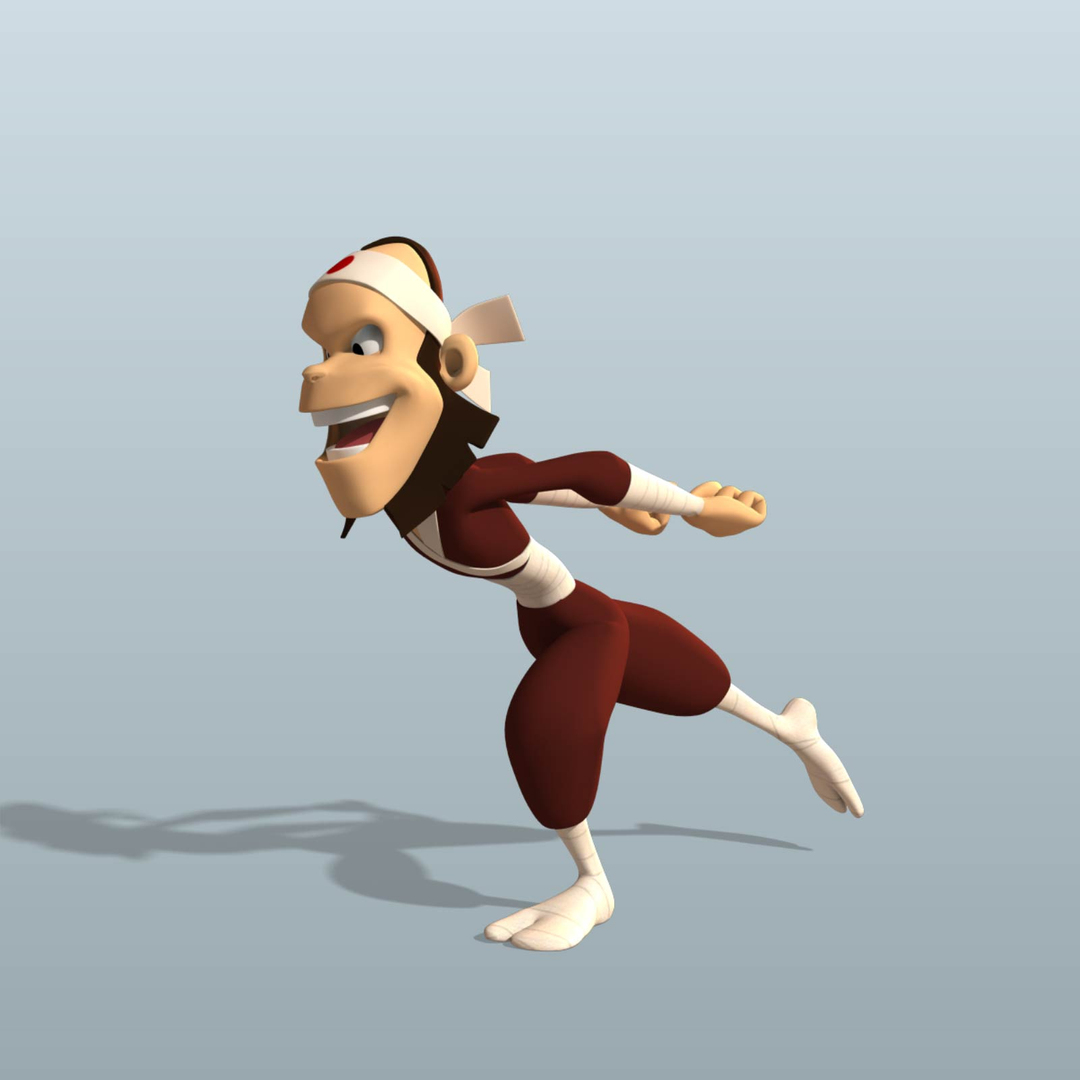 3d Fully Rigged Monkey Monk