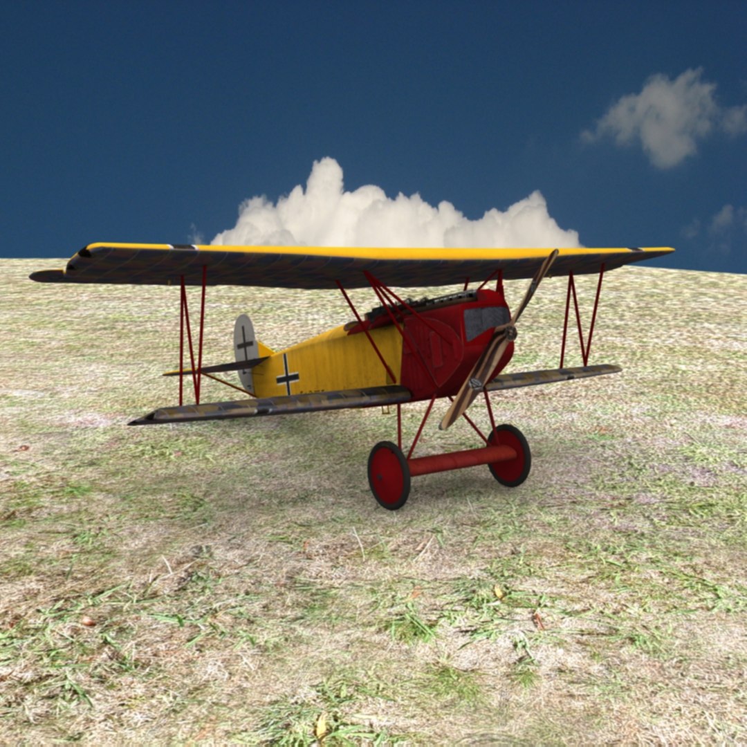 3d Von Richthofen Fighter Fokker Model