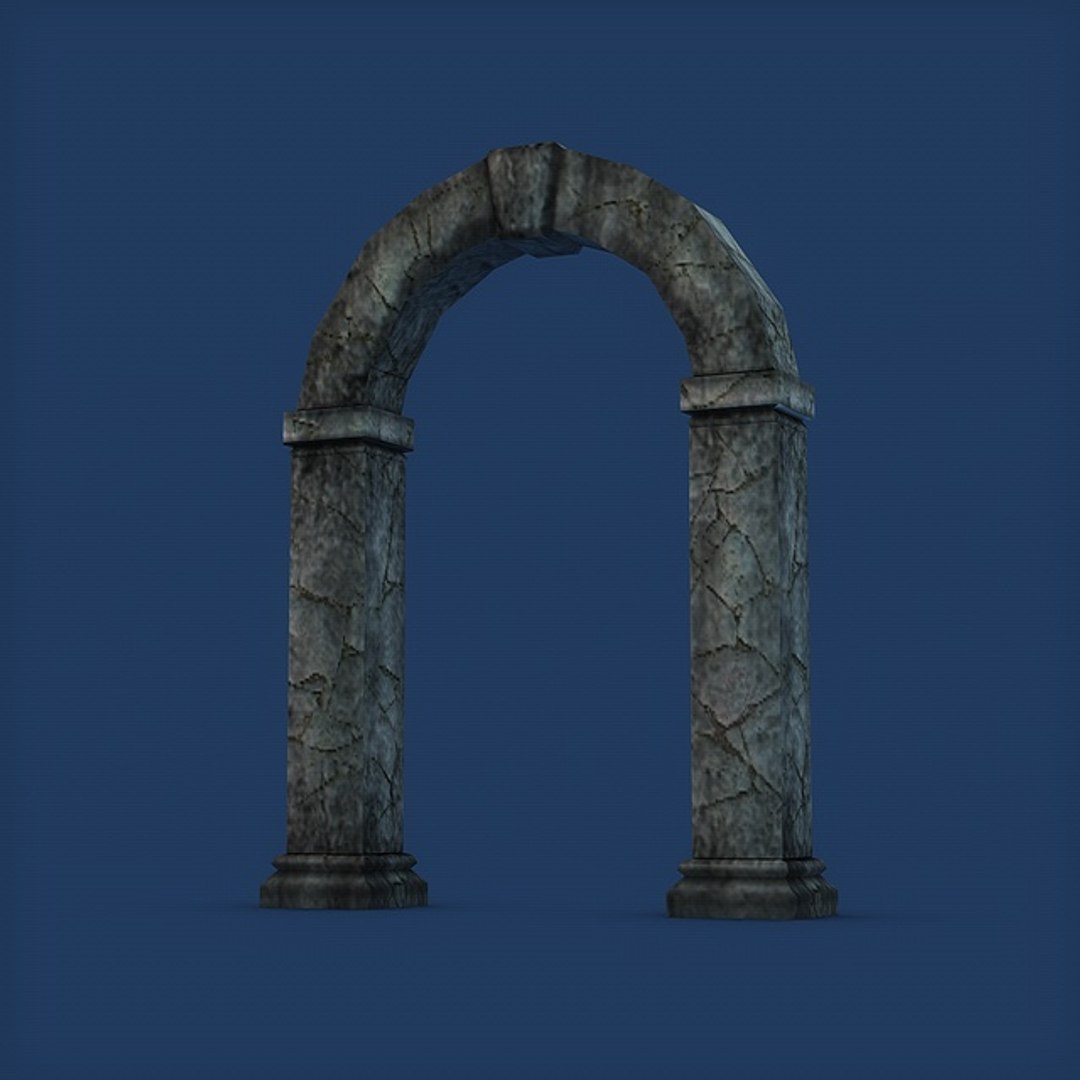 3d Stone Portal Model