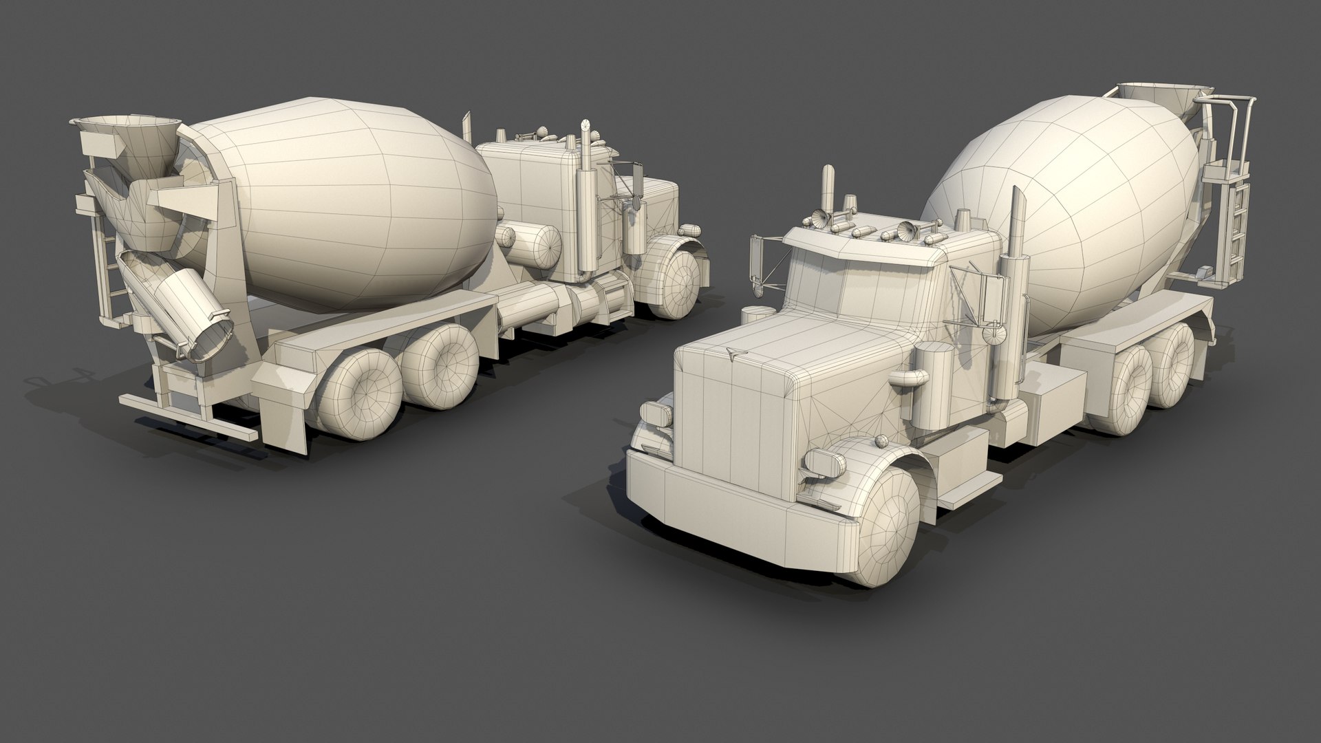 3D Peterbilt 359 1972 Mixer Truck S01 Model - TurboSquid 2089931