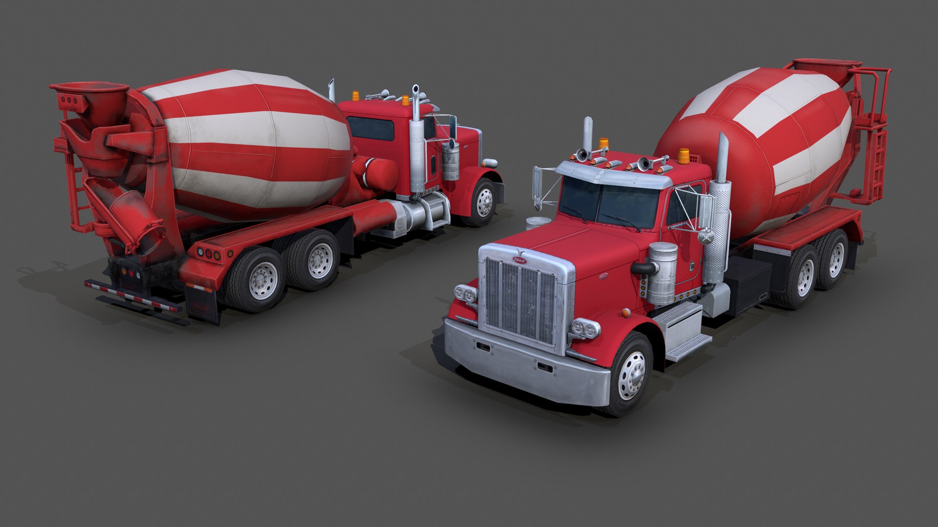 3D Peterbilt 359 1972 Mixer Truck S01 Model - TurboSquid 2089931