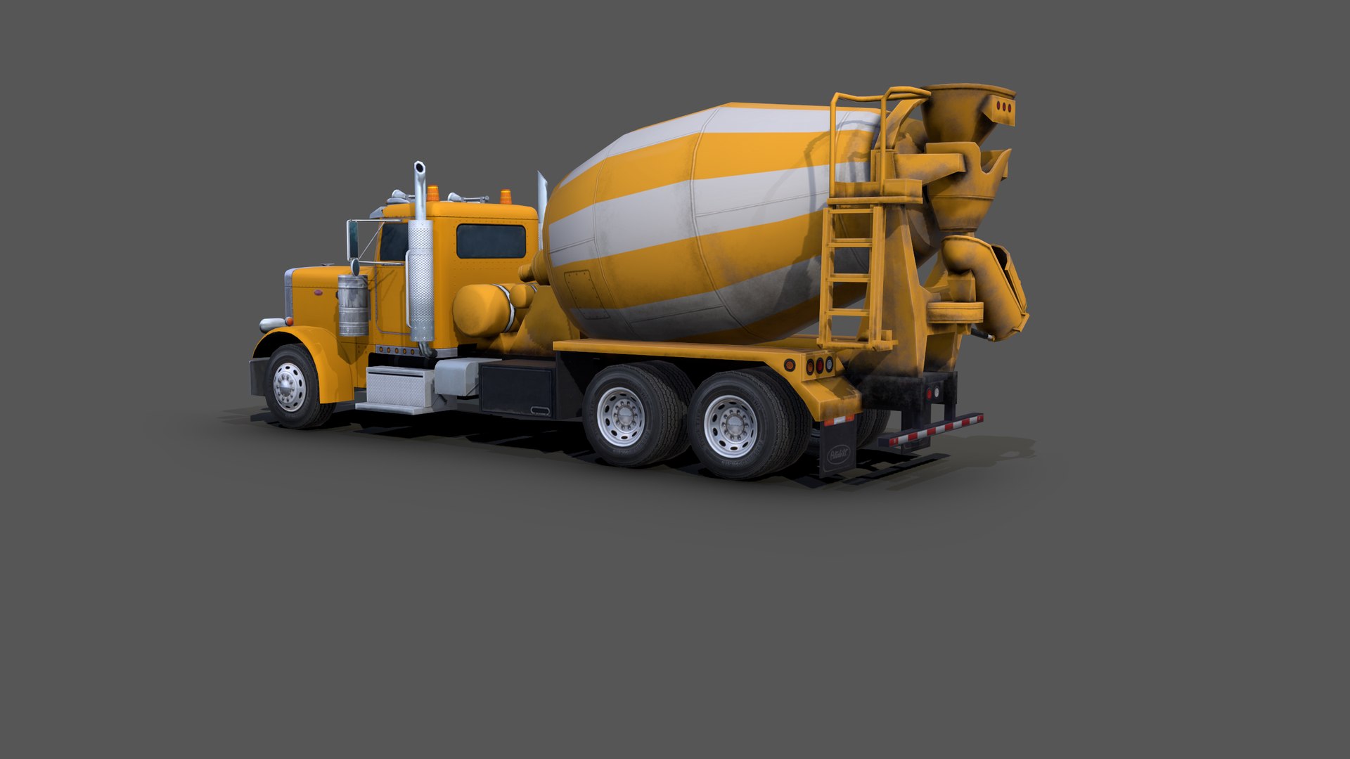 3D Peterbilt 359 1972 Mixer Truck S01 Model - TurboSquid 2089931