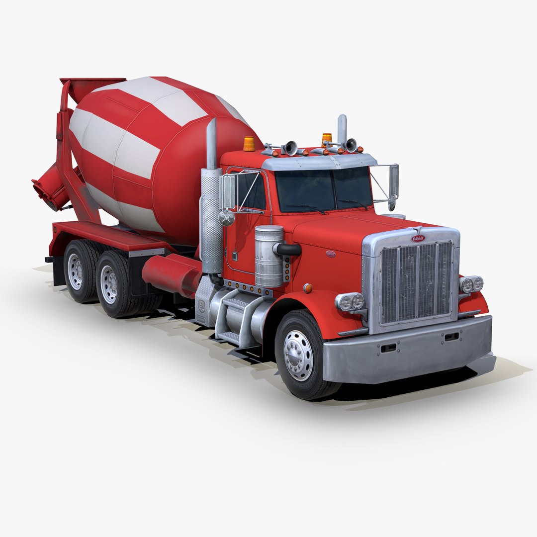 3D Peterbilt 359 1972 Mixer Truck S01 Model - TurboSquid 2089931
