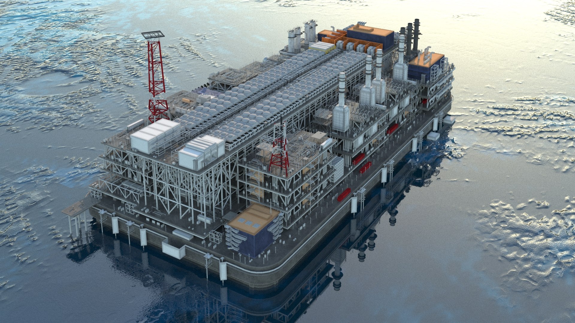 3D Model LNG Plant - TurboSquid 2120389