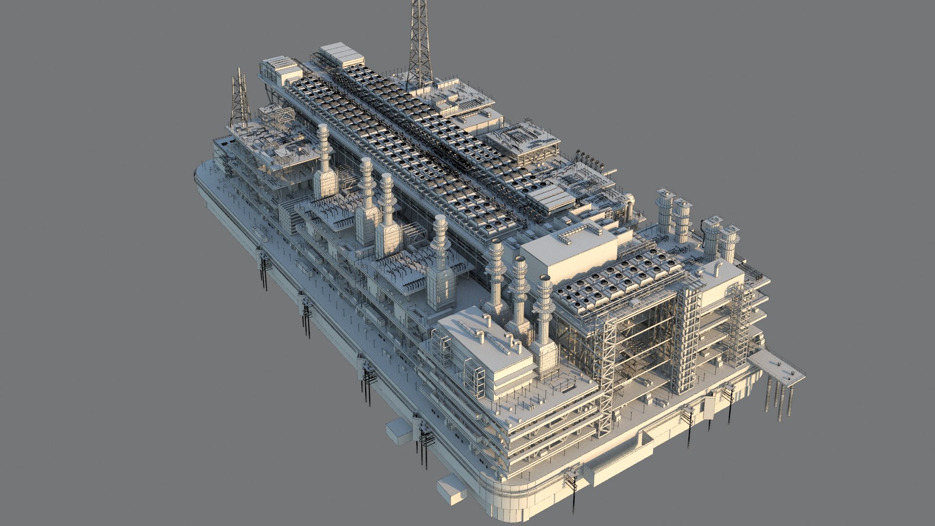 3D Model LNG Plant - TurboSquid 2120389