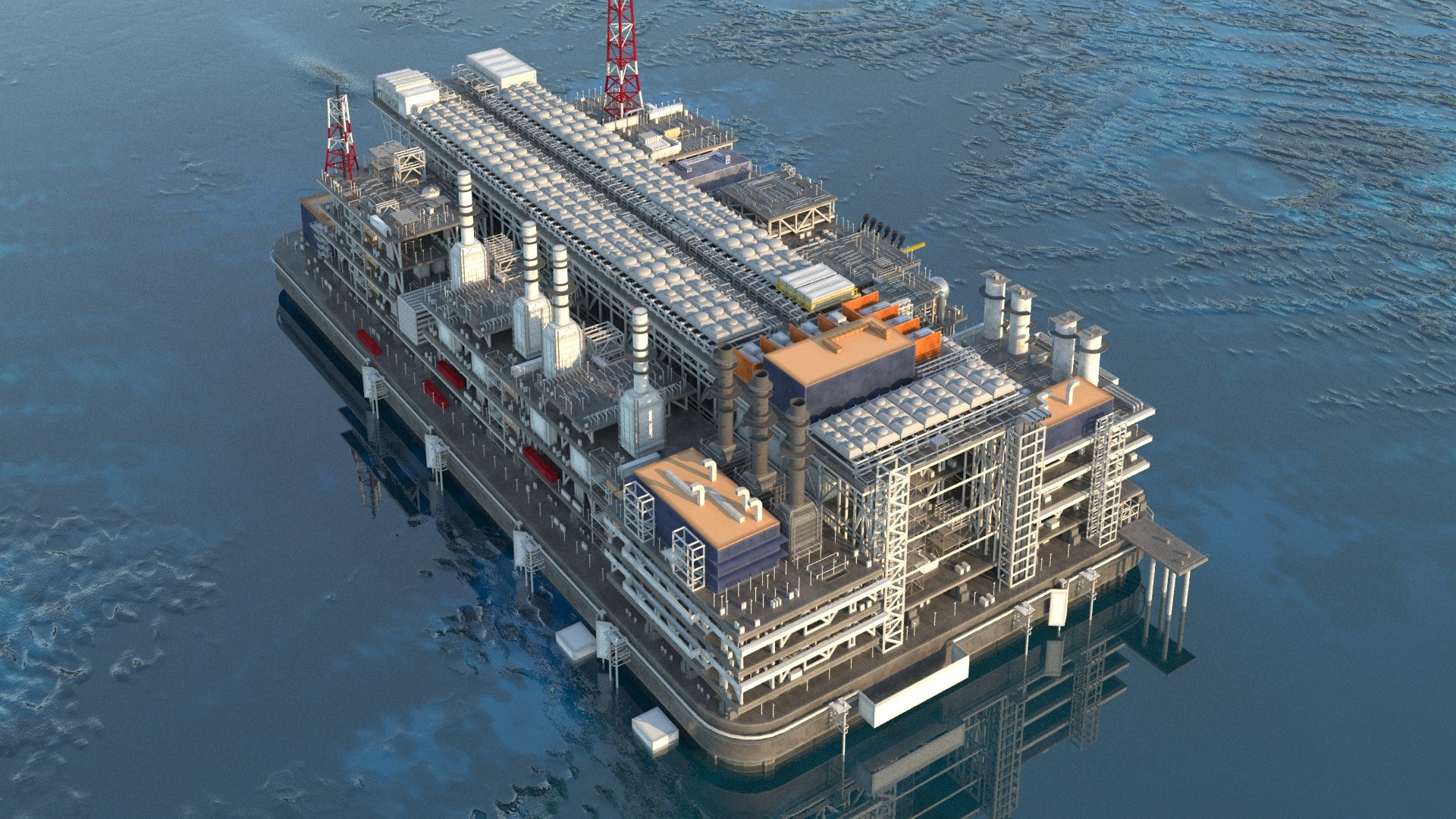 3D Model LNG Plant - TurboSquid 2120389