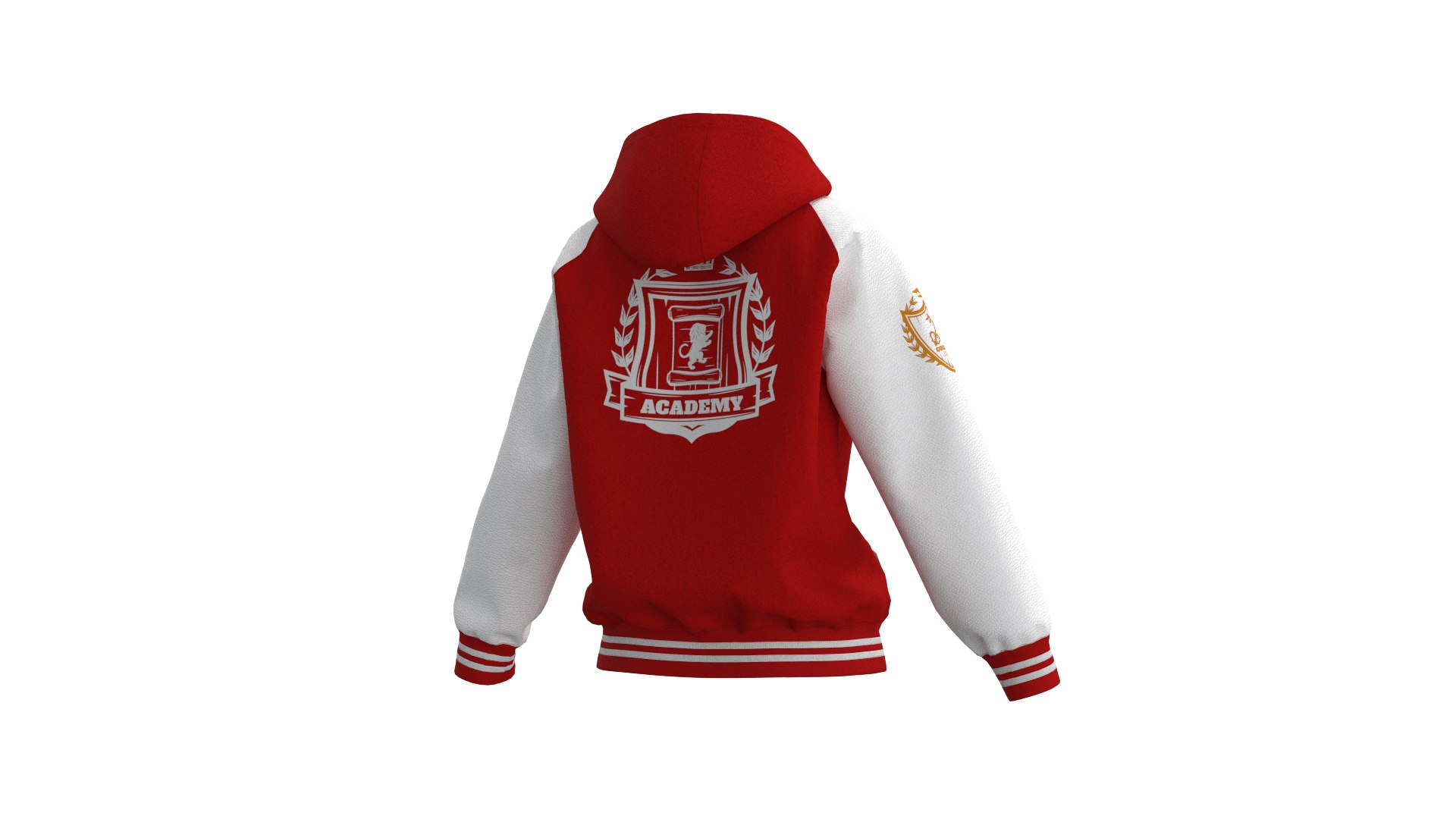 3D Female raglan varsity jacket - TurboSquid 2152893