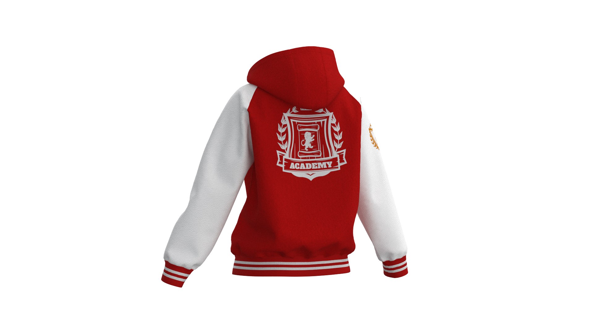 3D Female raglan varsity jacket - TurboSquid 2152893