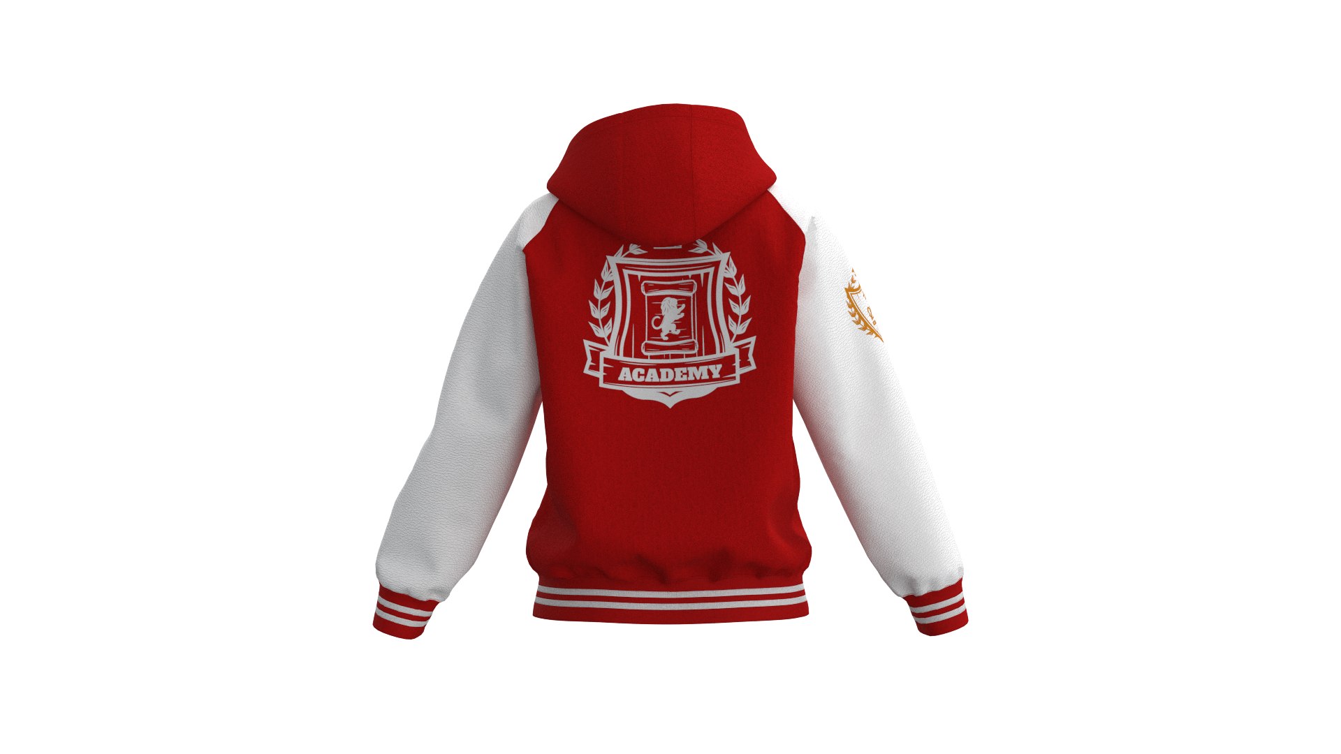 3D Female raglan varsity jacket - TurboSquid 2152893