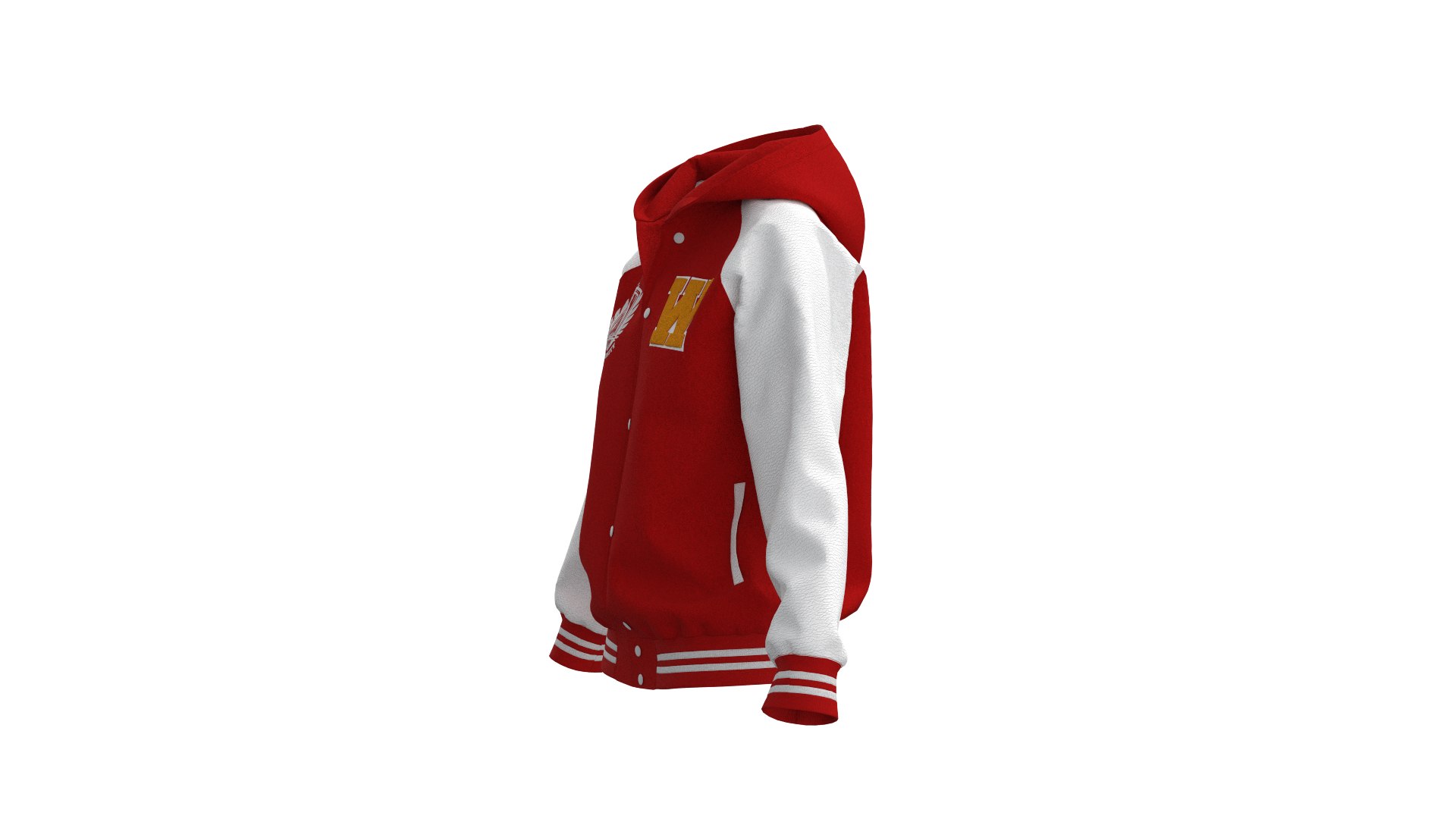 3D Female raglan varsity jacket - TurboSquid 2152893