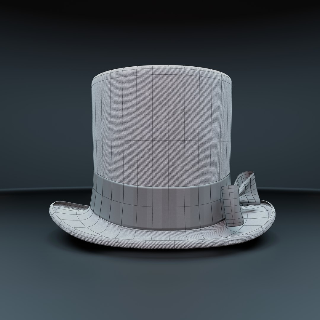 Top Hat Photorealistic PBR Low-poly 3D model 3D model - TurboSquid 1833598