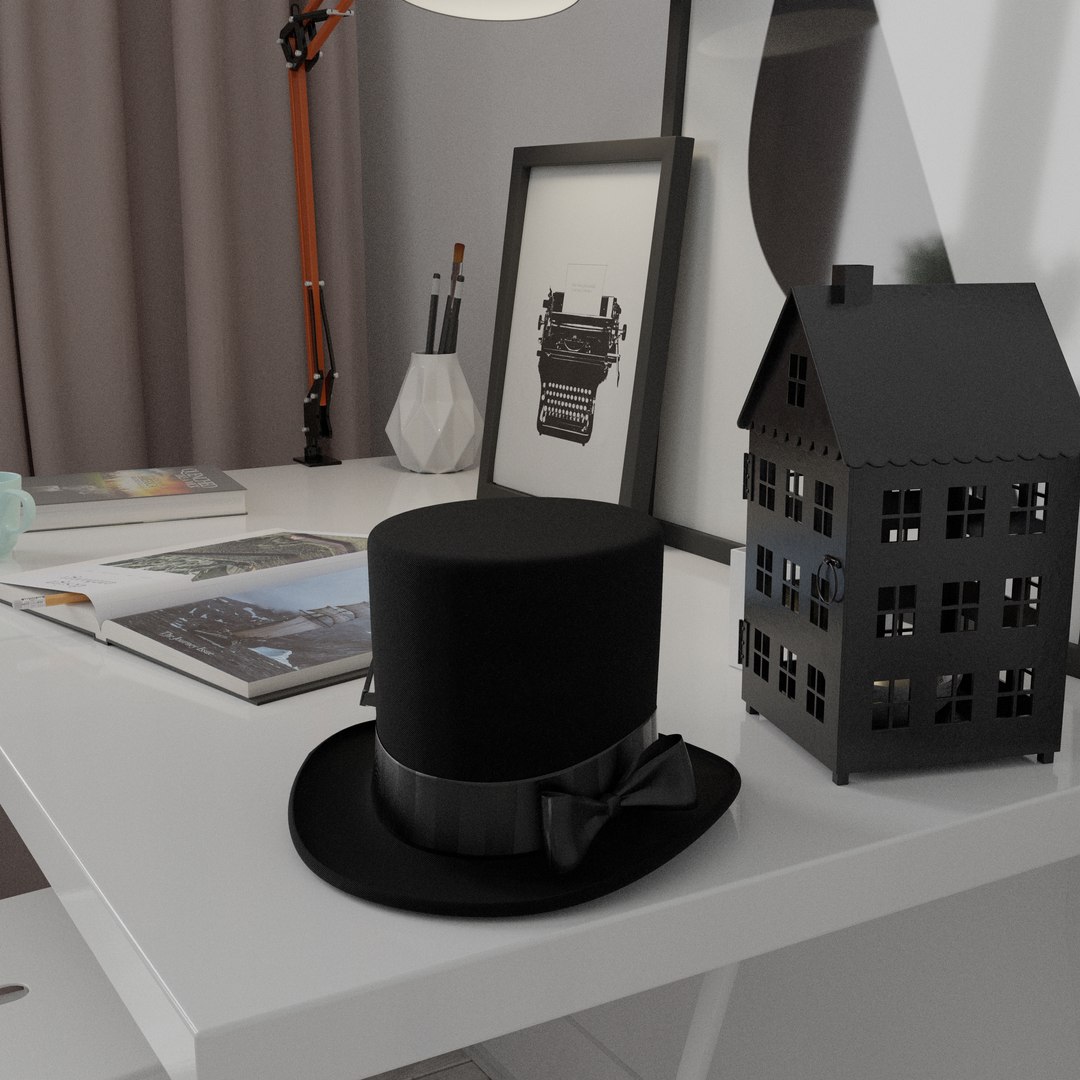 Top Hat Photorealistic PBR Low-poly 3D model 3D model - TurboSquid 1833598