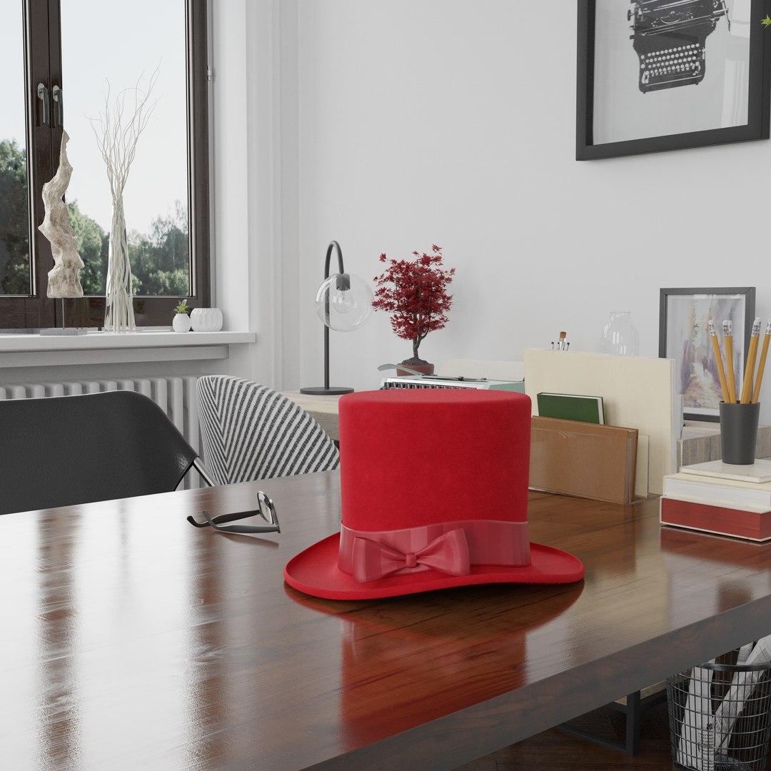 Top Hat Photorealistic PBR Low-poly 3D model 3D model - TurboSquid 1833598