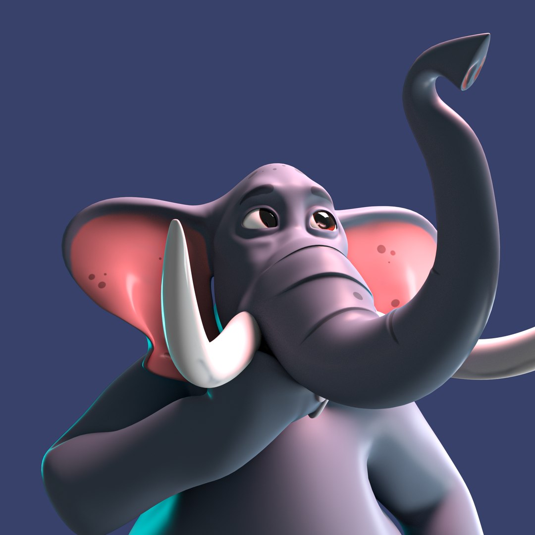 3D Model Stylized Elephant Rigged - TurboSquid 2011718