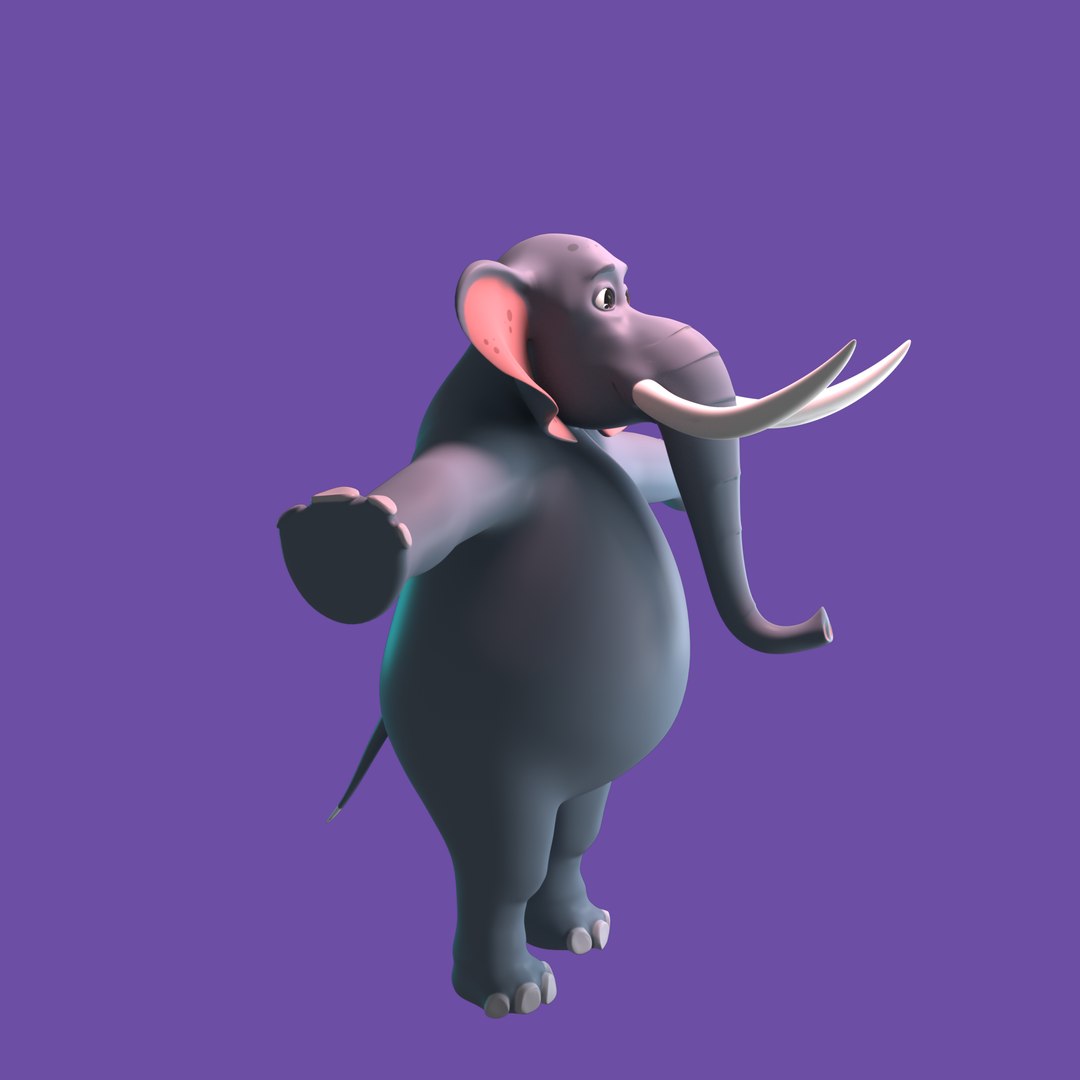3D Model Stylized Elephant Rigged - TurboSquid 2011718