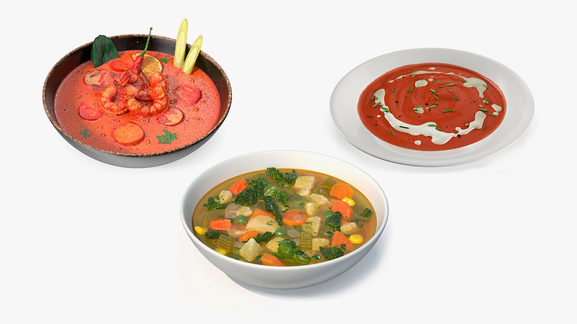 3D Soups Collection Model - TurboSquid 2412749