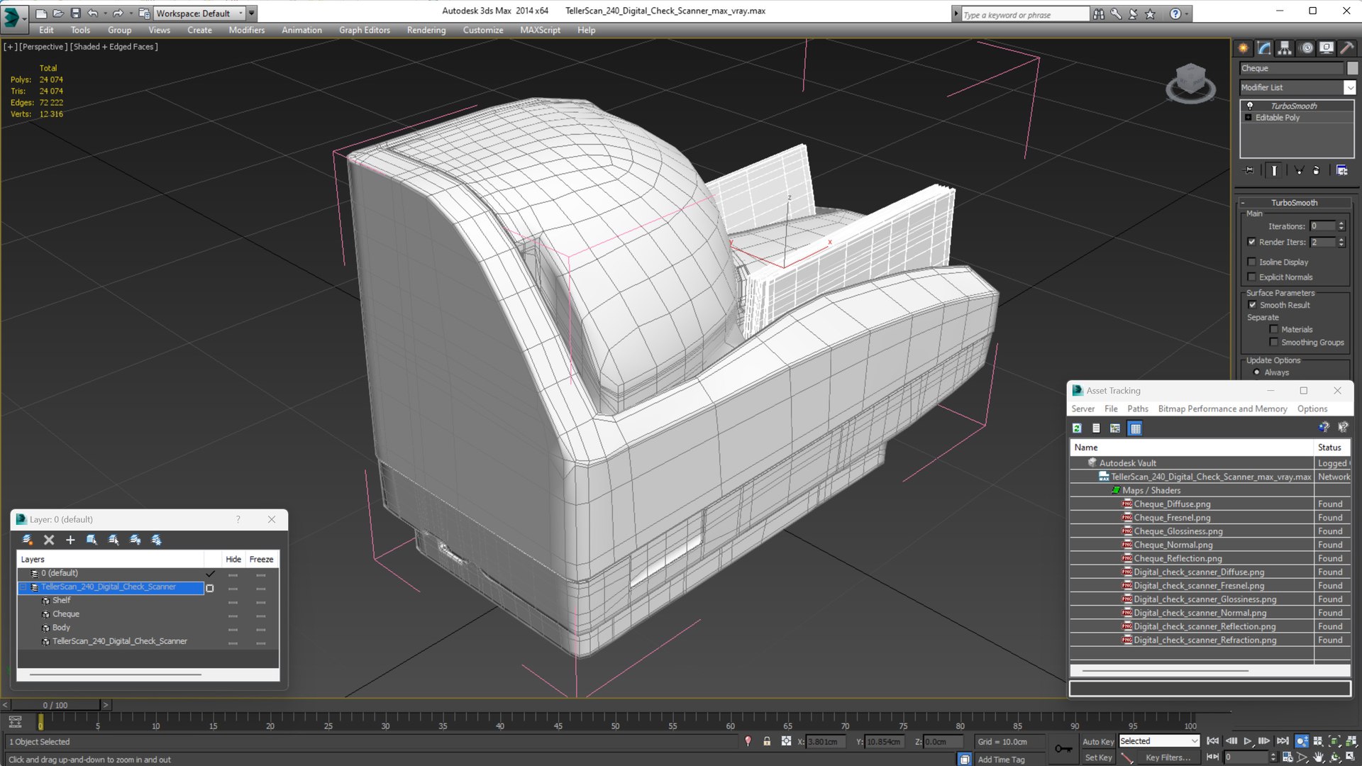 3D TellerScan 240 Digital Check Scanner - TurboSquid 2061270