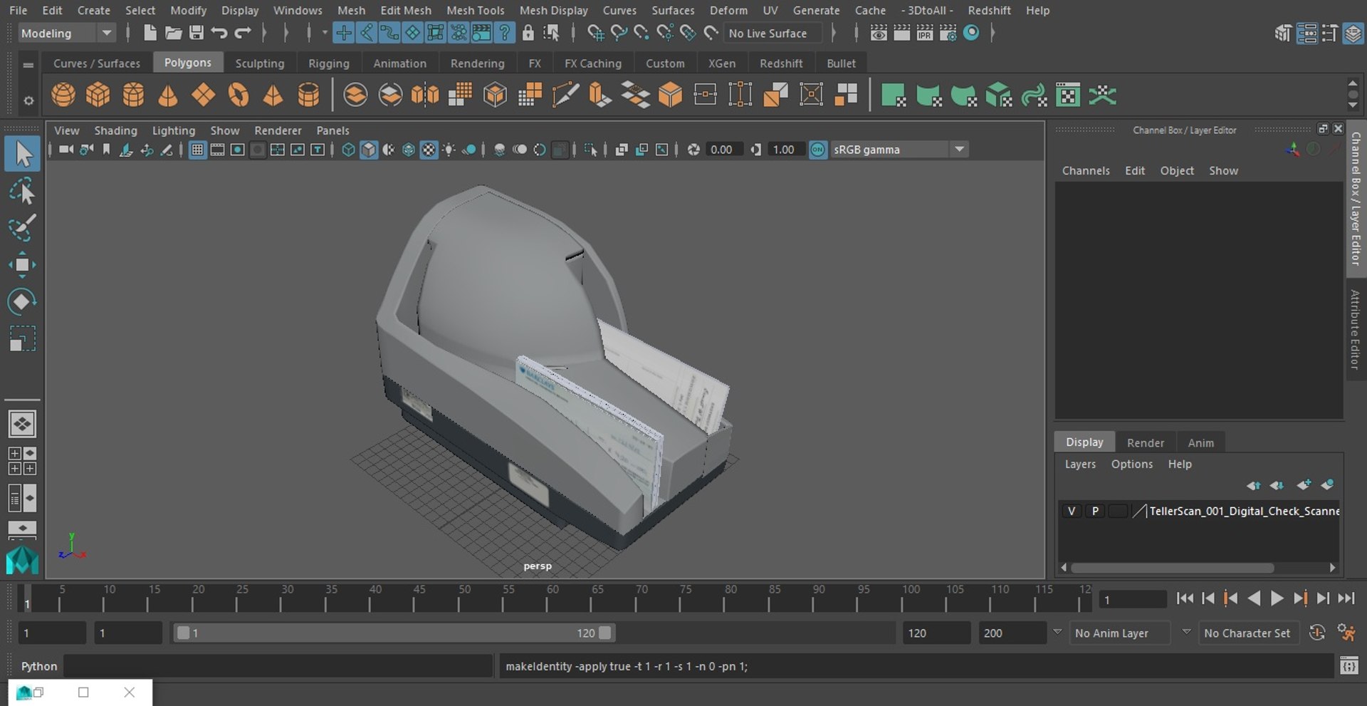 3D TellerScan 240 Digital Check Scanner - TurboSquid 2061270