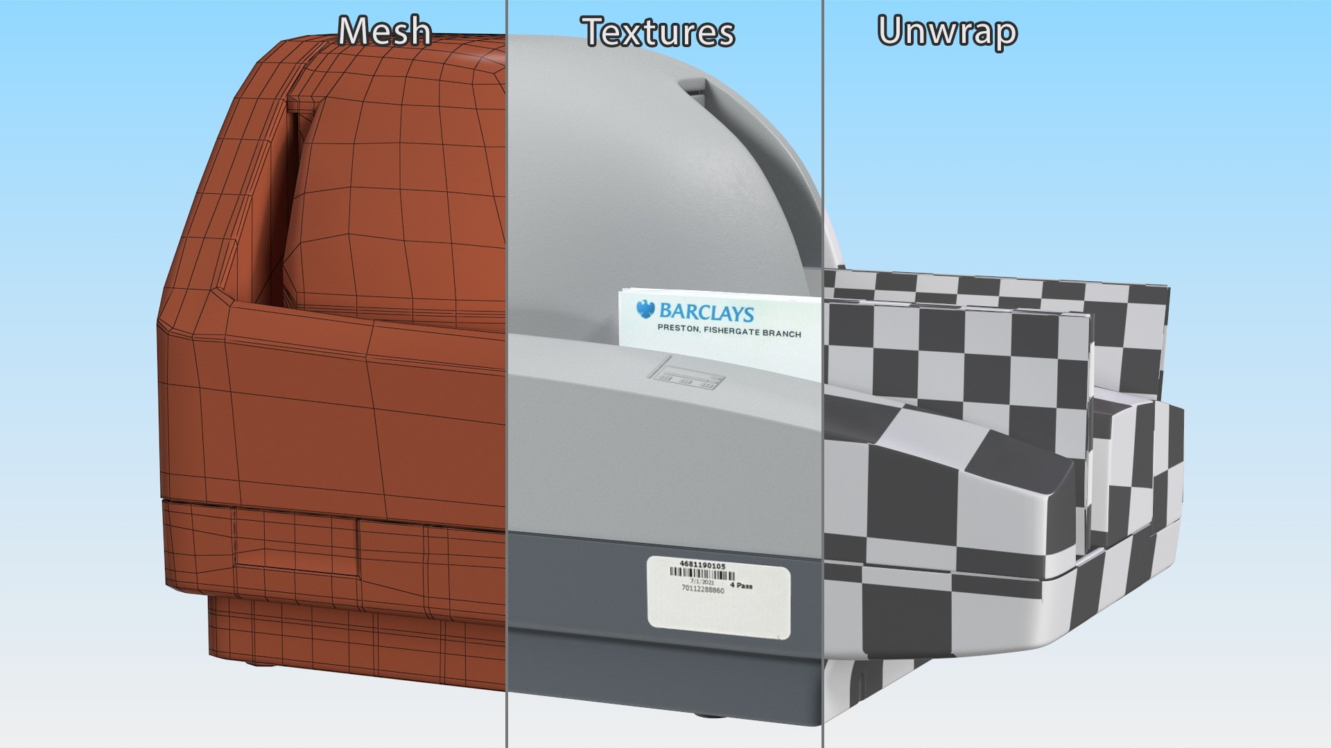 3D TellerScan 240 Digital Check Scanner - TurboSquid 2061270