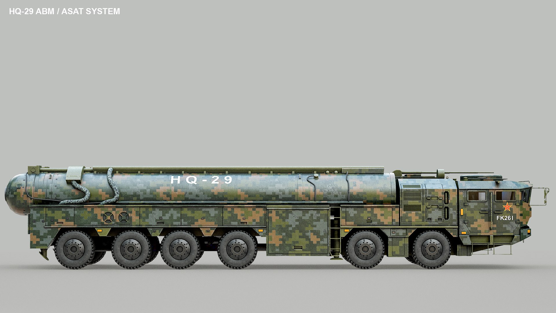 3D Model HQ-29 ABM And ASAT Missile System PBR - TurboSquid 2478046