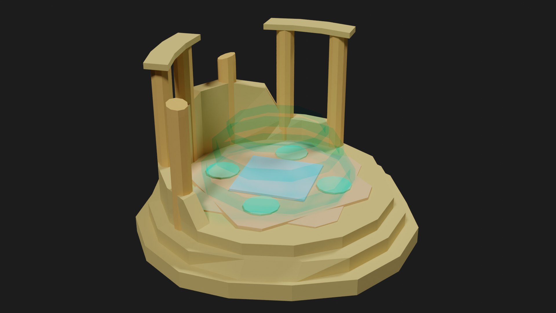 Lowpoly Fantasy Teleportation Station 3D Model - TurboSquid 1855084