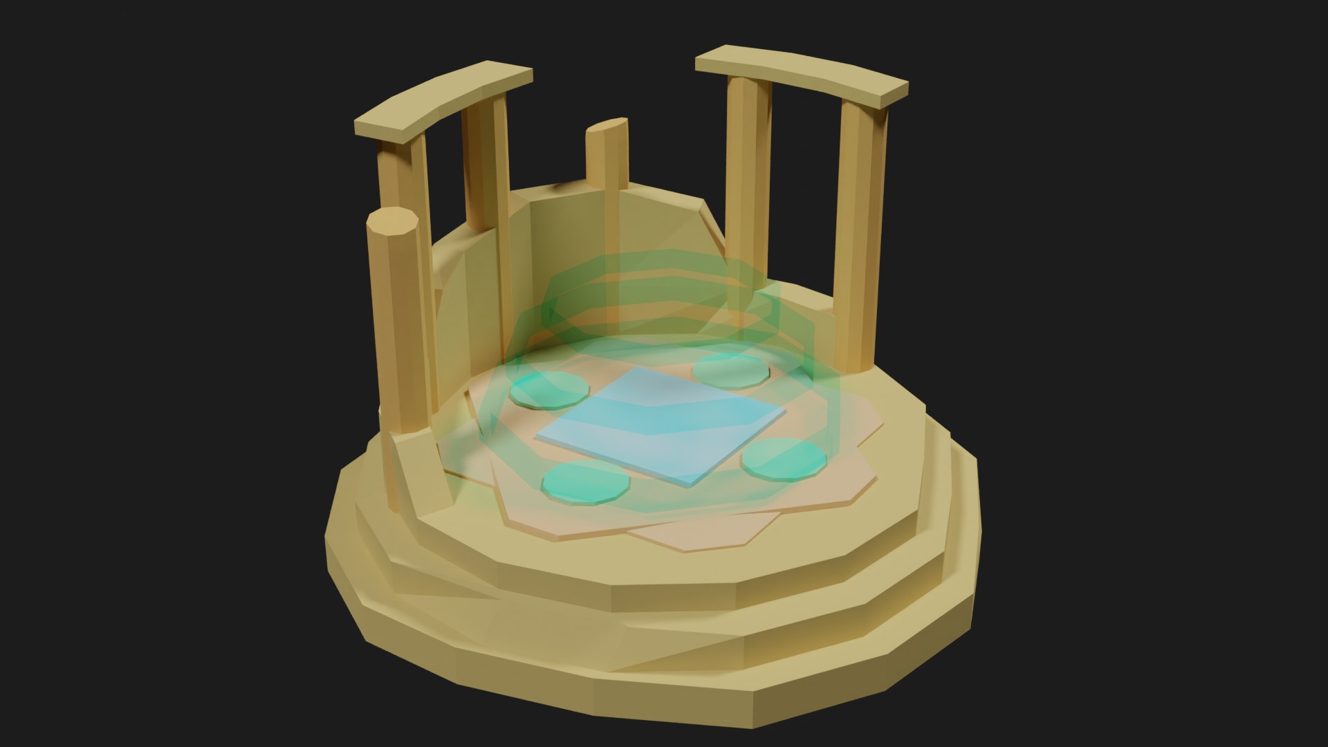 Lowpoly Fantasy Teleportation Station 3D Model - TurboSquid 1855084