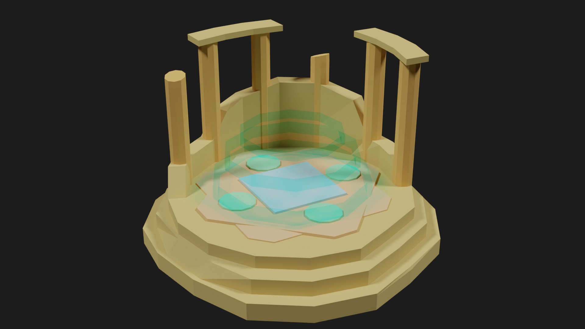 Lowpoly Fantasy Teleportation Station 3D Model - TurboSquid 1855084