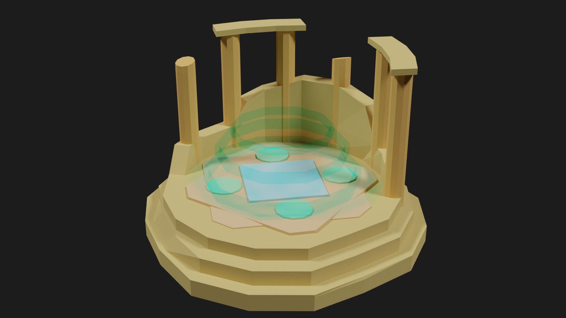 Lowpoly Fantasy Teleportation Station 3D model - TurboSquid 1855084