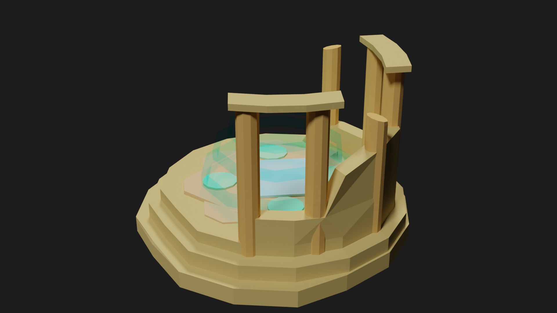 Lowpoly Fantasy Teleportation Station 3D Model - TurboSquid 1855084