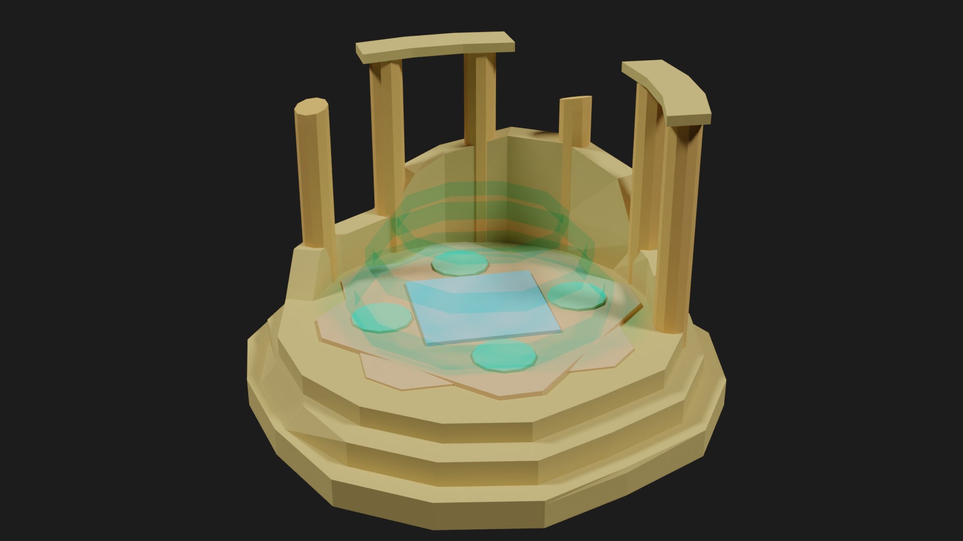Lowpoly Fantasy Teleportation Station 3D Model - TurboSquid 1855084