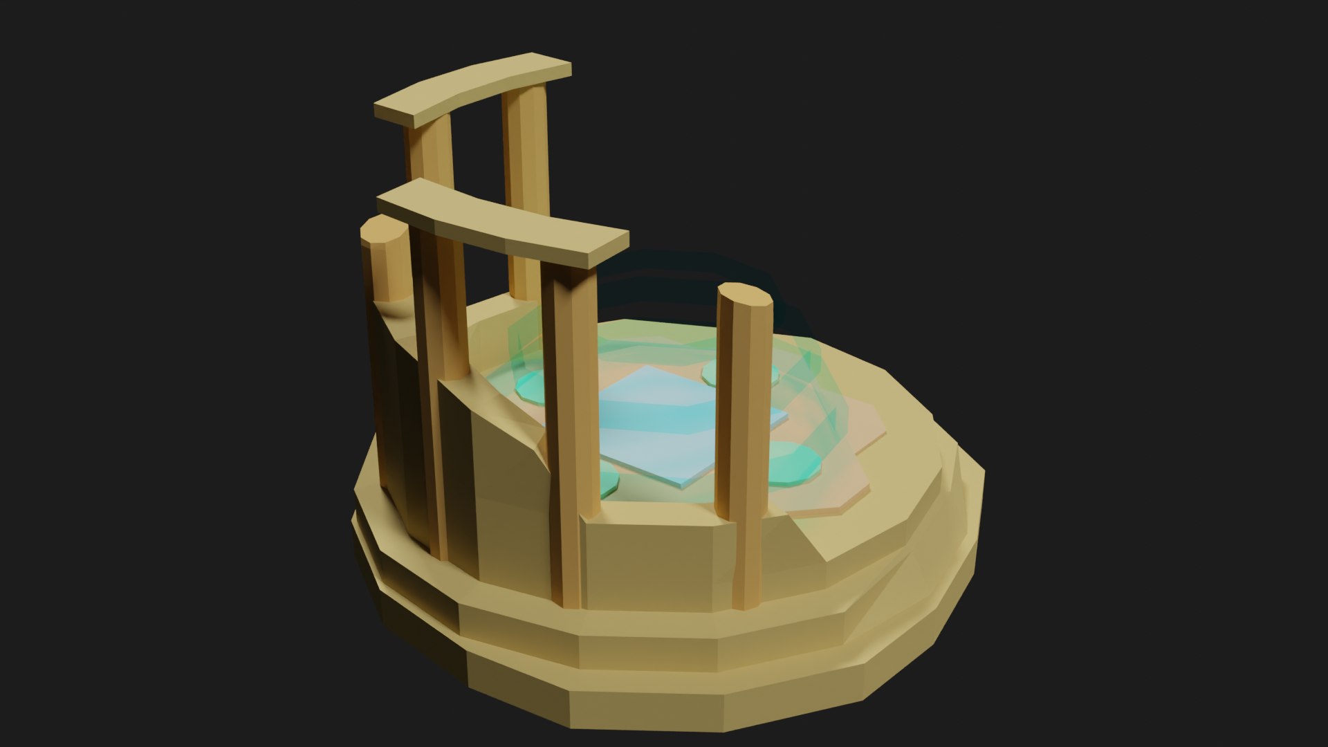 Lowpoly Fantasy Teleportation Station 3D Model - TurboSquid 1855084