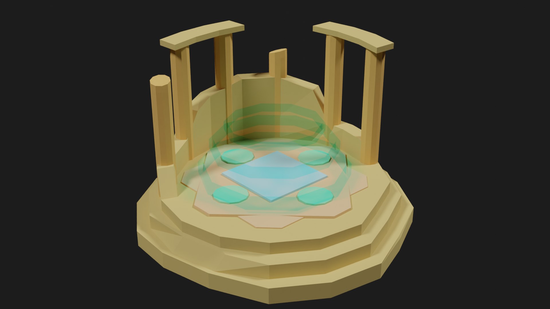 Lowpoly Fantasy Teleportation Station 3D Model - TurboSquid 1855084