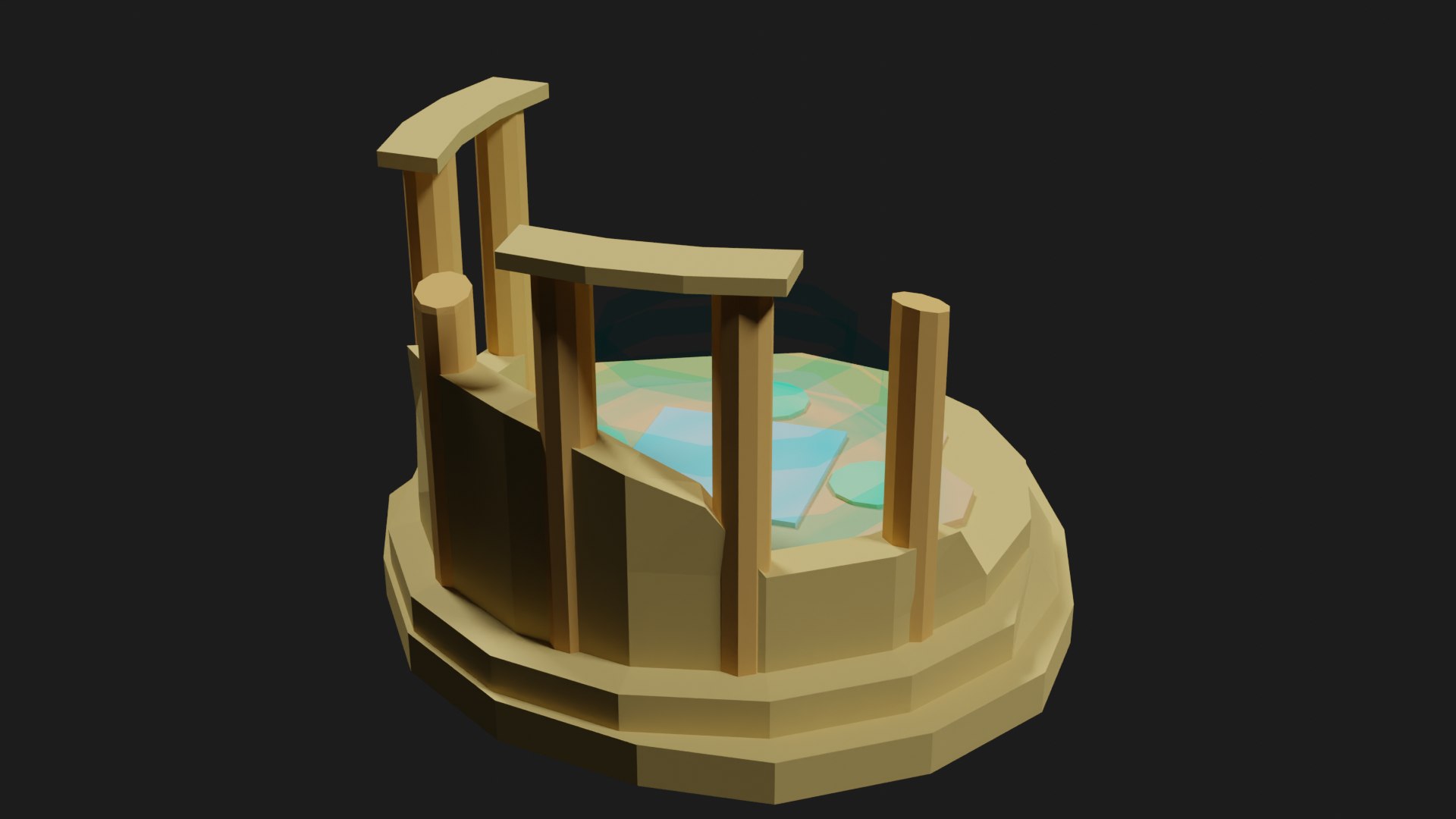 Lowpoly Fantasy Teleportation Station 3D Model - TurboSquid 1855084