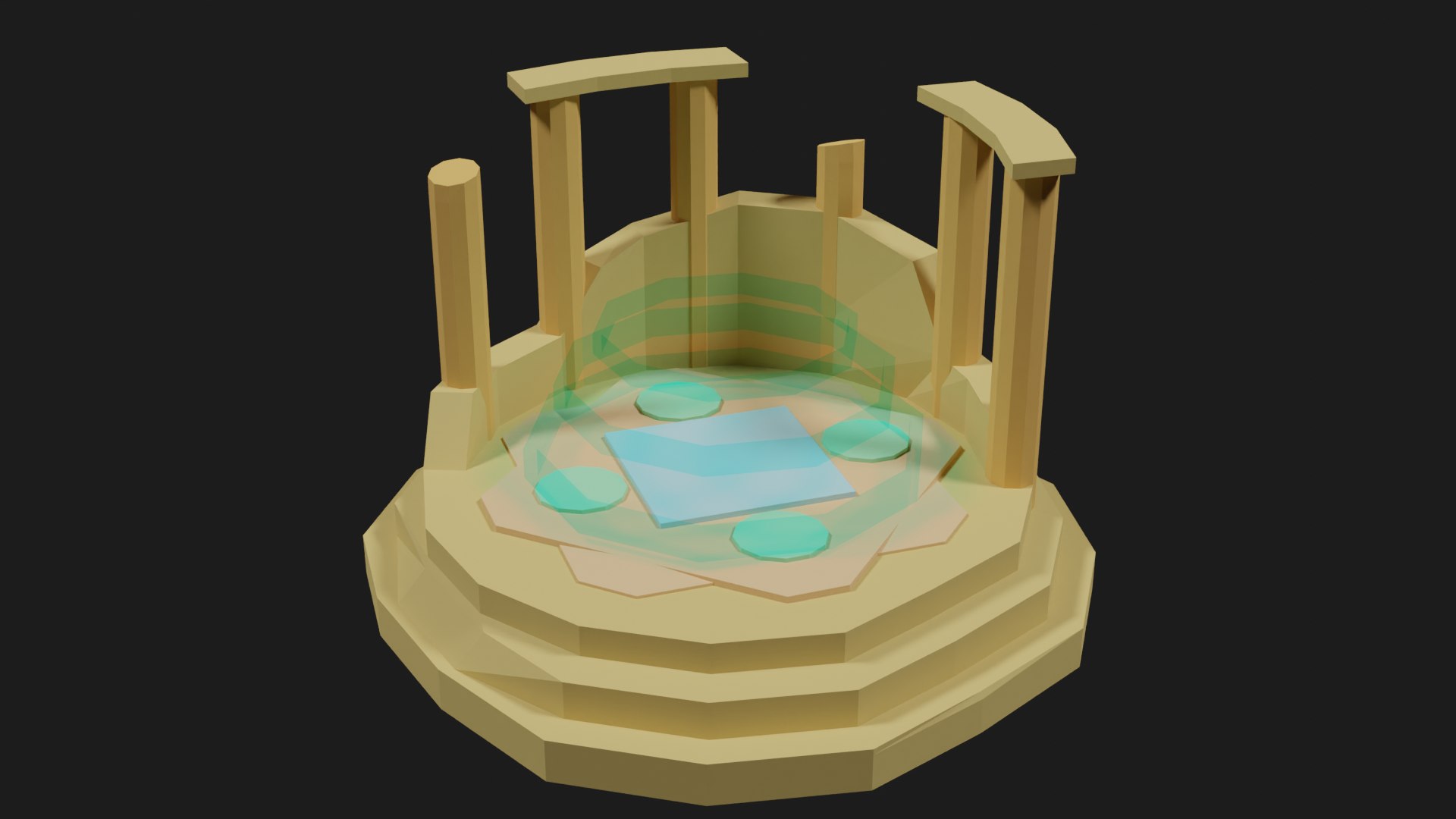 Lowpoly Fantasy Teleportation Station 3D Model - TurboSquid 1855084