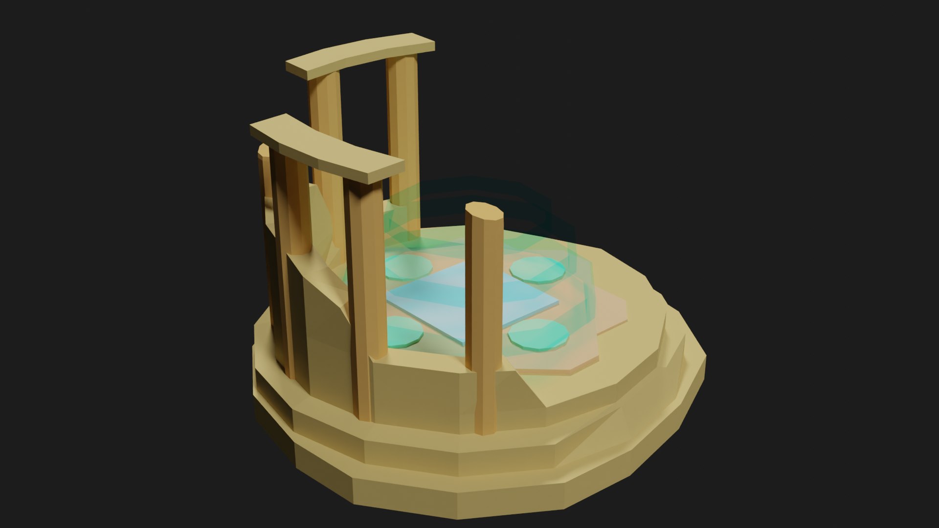 Lowpoly Fantasy Teleportation Station 3D Model - TurboSquid 1855084