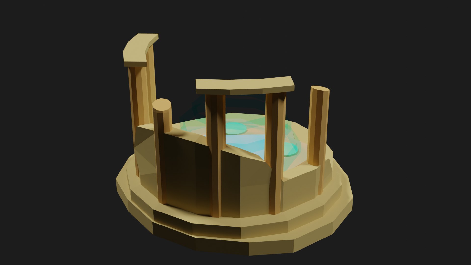 Lowpoly Fantasy Teleportation Station 3D Model - TurboSquid 1855084