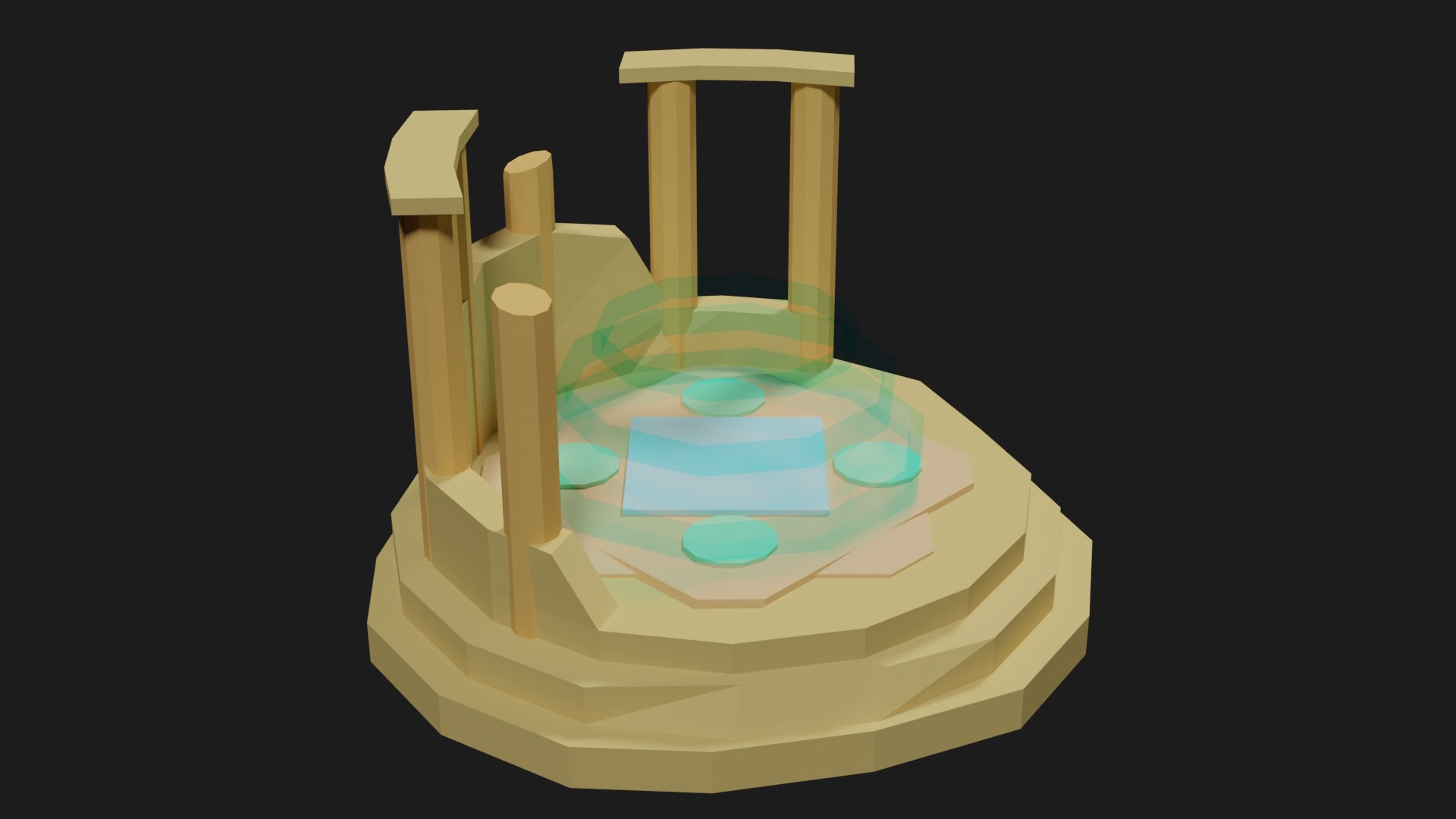 Lowpoly Fantasy Teleportation Station 3D Model - TurboSquid 1855084