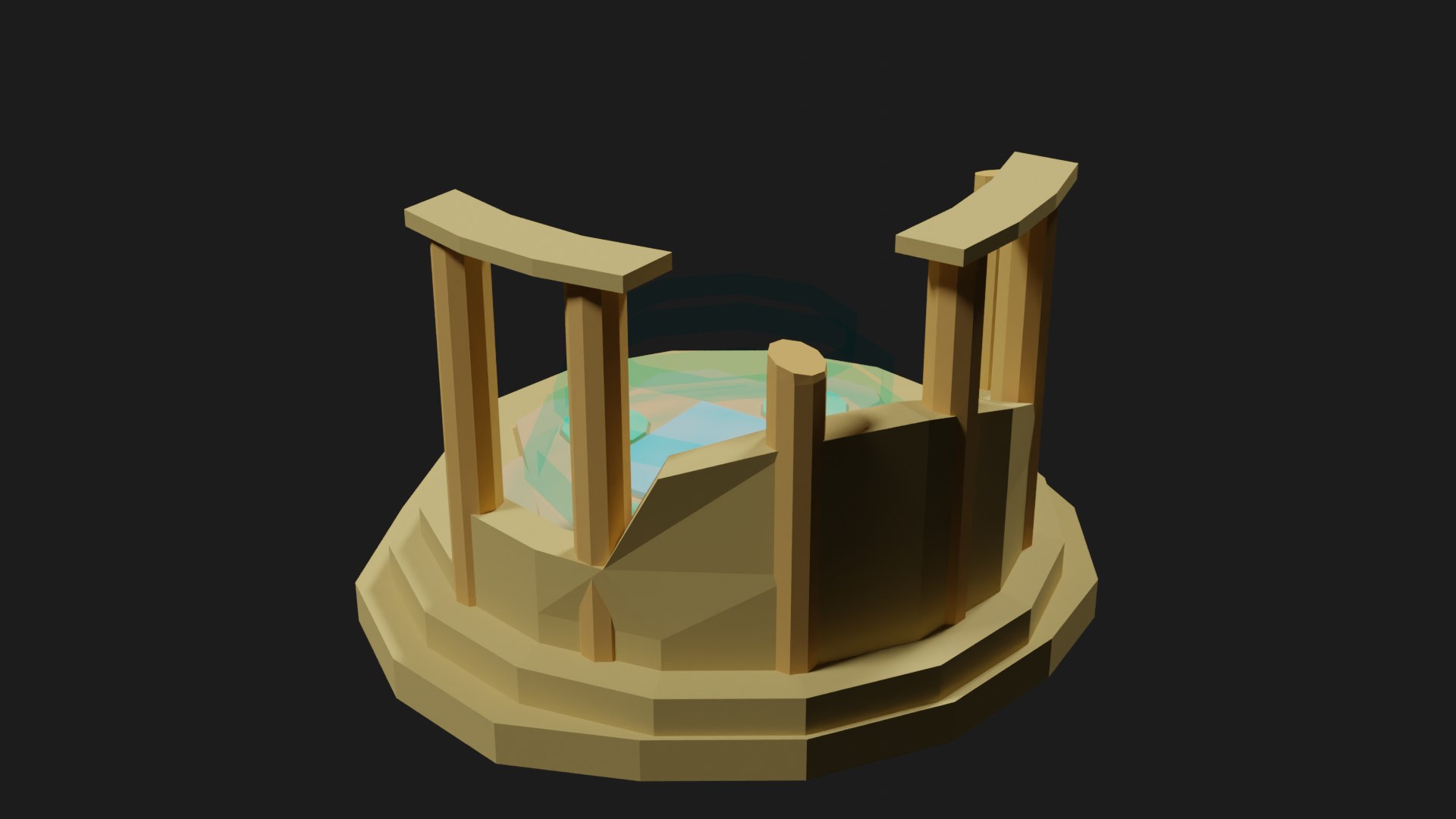 Lowpoly Fantasy Teleportation Station 3D Model - TurboSquid 1855084